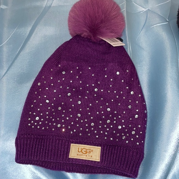 UGG | Accessories | Ugg Purple Rhinestone Hat | Poshmark